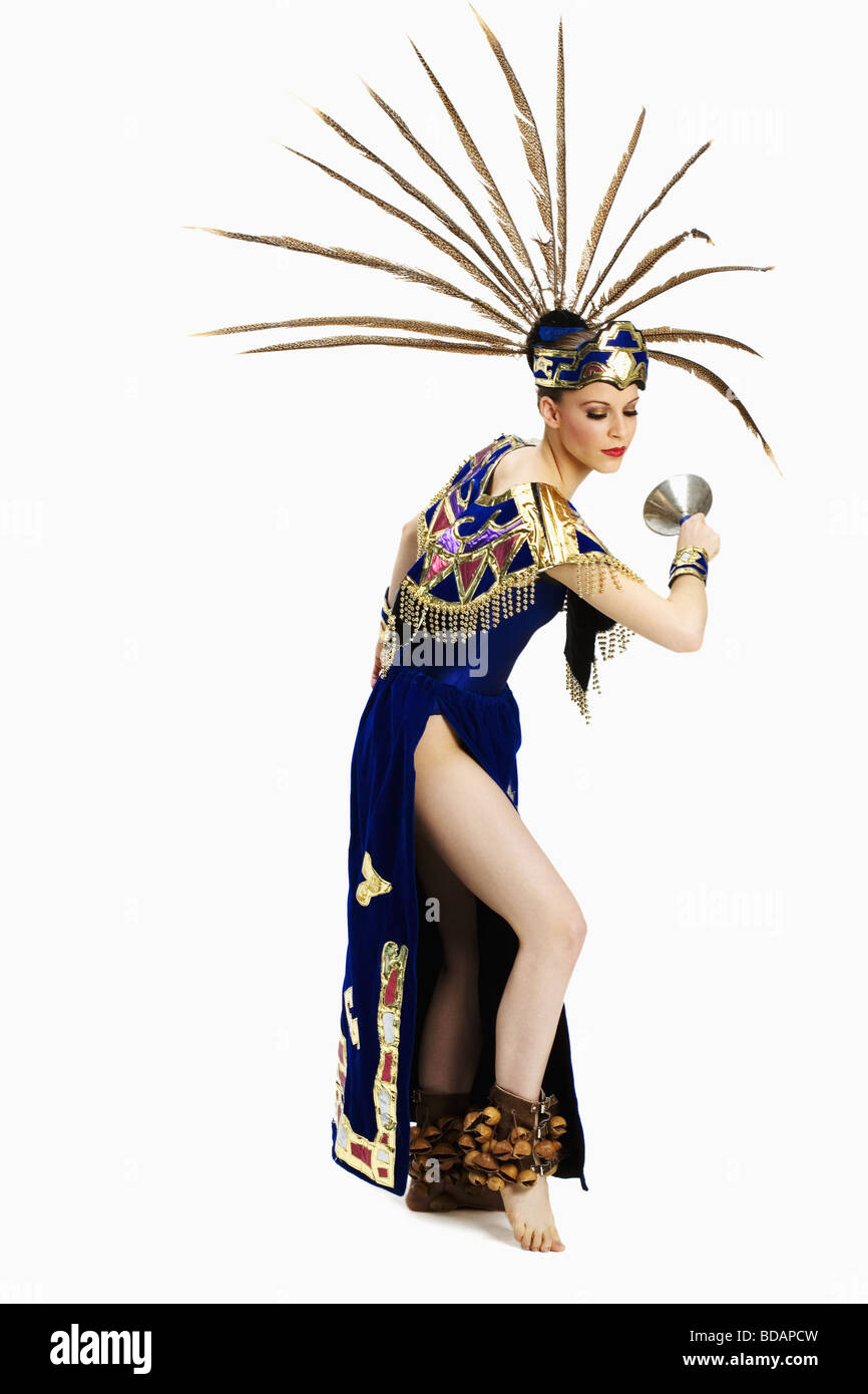 Aztec woman wearing traditional costume hi-res stock photography and ...