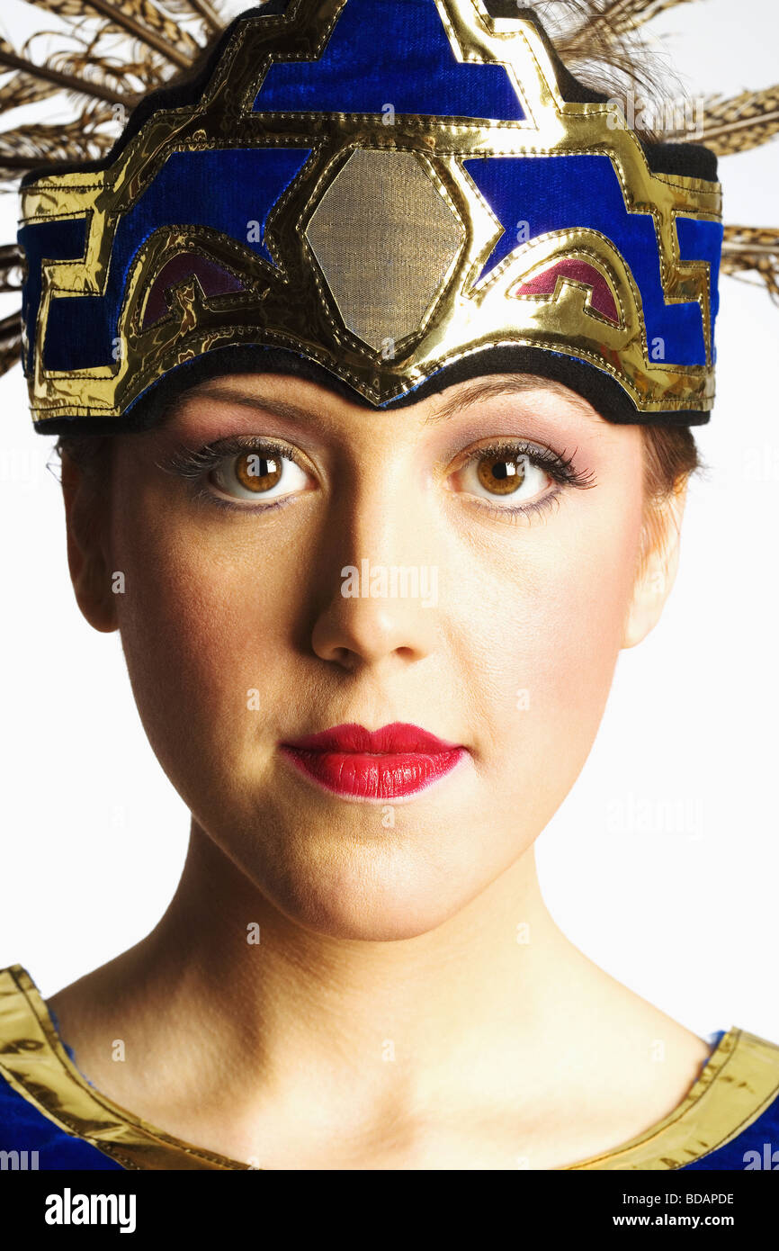 Aztec woman wearing traditional costume hi-res stock photography and ...