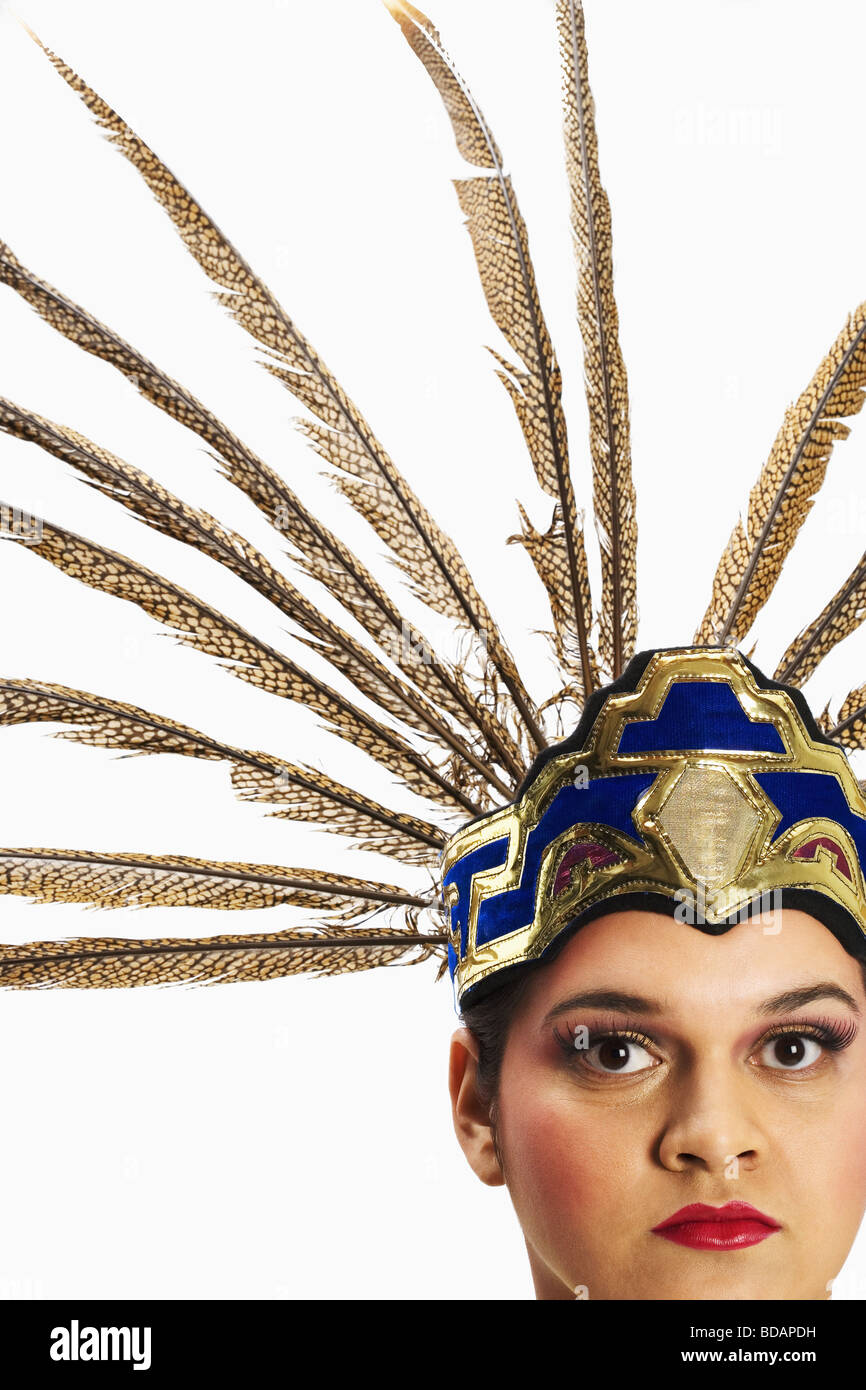 Aztec woman wearing traditional costume hi-res stock photography and ...