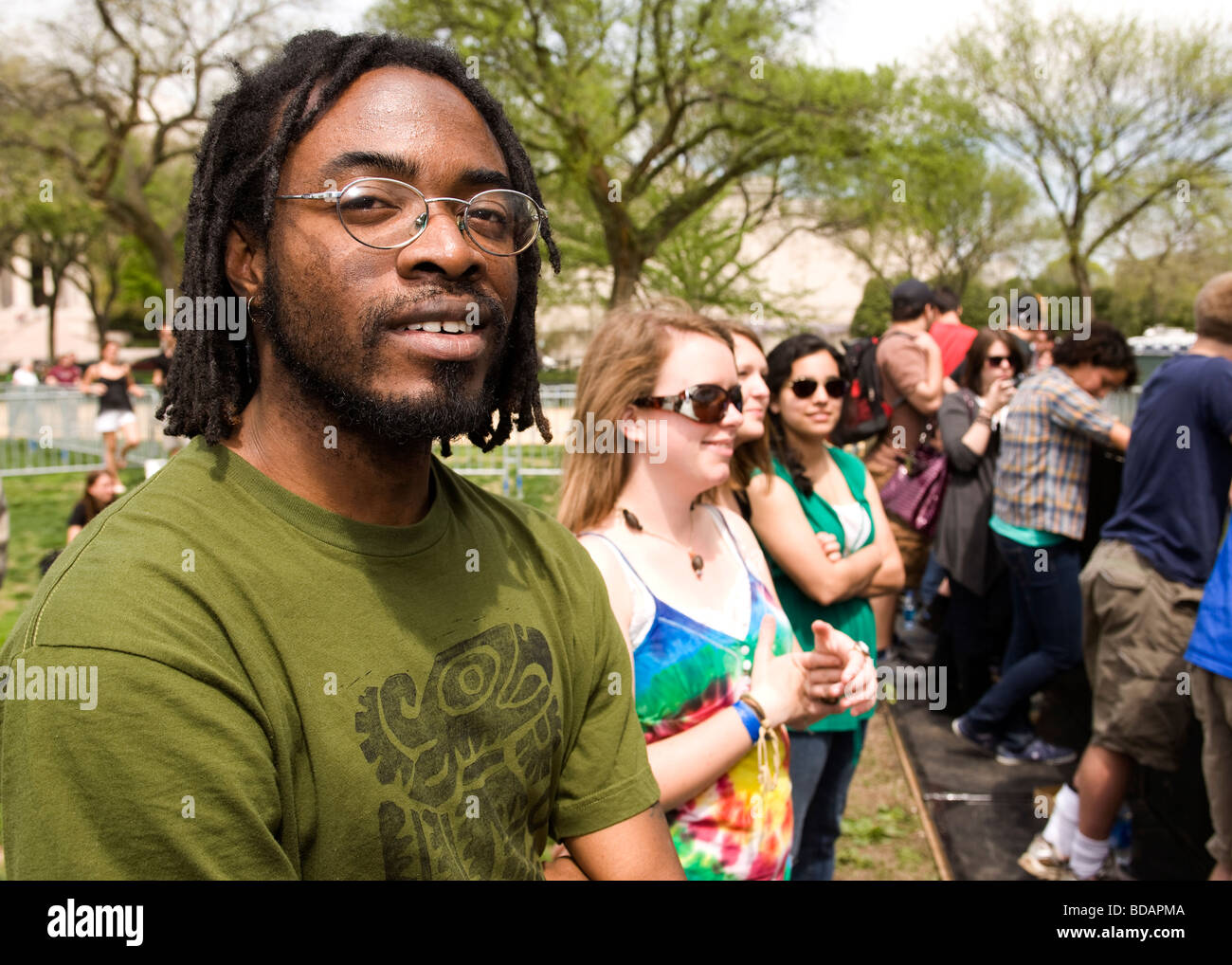 African male standing in a crowd Stock Photo - Alamy
