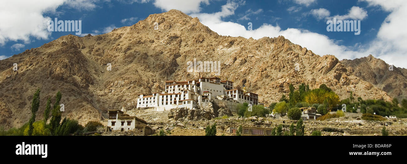 Monastery in front of a mountain, Likir Monastery, Ladakh, Jammu and ...