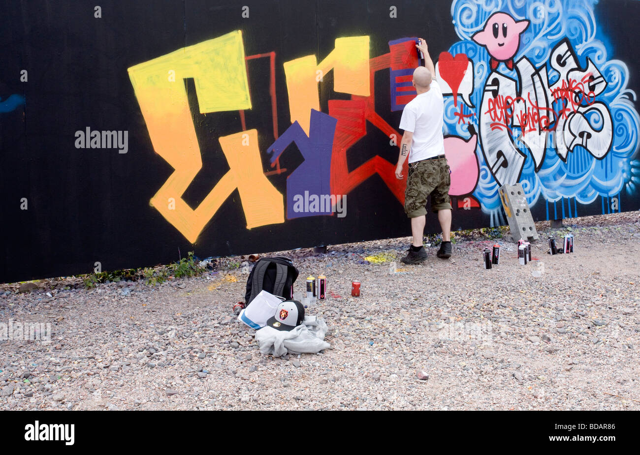 graffiti painting outdoors Stock Photo - Alamy