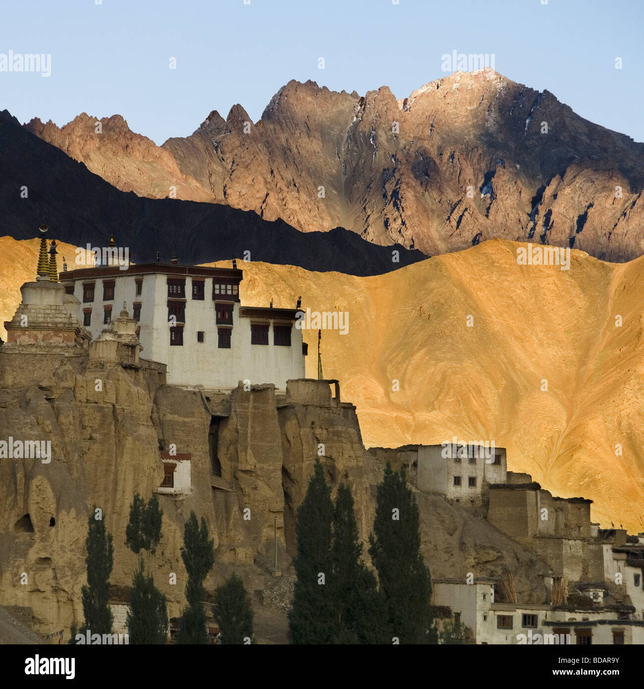 Monastery on a mountain, Lamayuru Monastery, Ladakh, Jammu and Kashmir ...