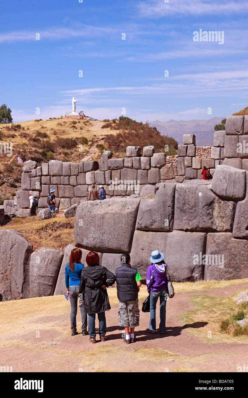 Inca Ruins at Sacsayhuaman, Cuzco, Peru, South America Stock Photo - Alamy