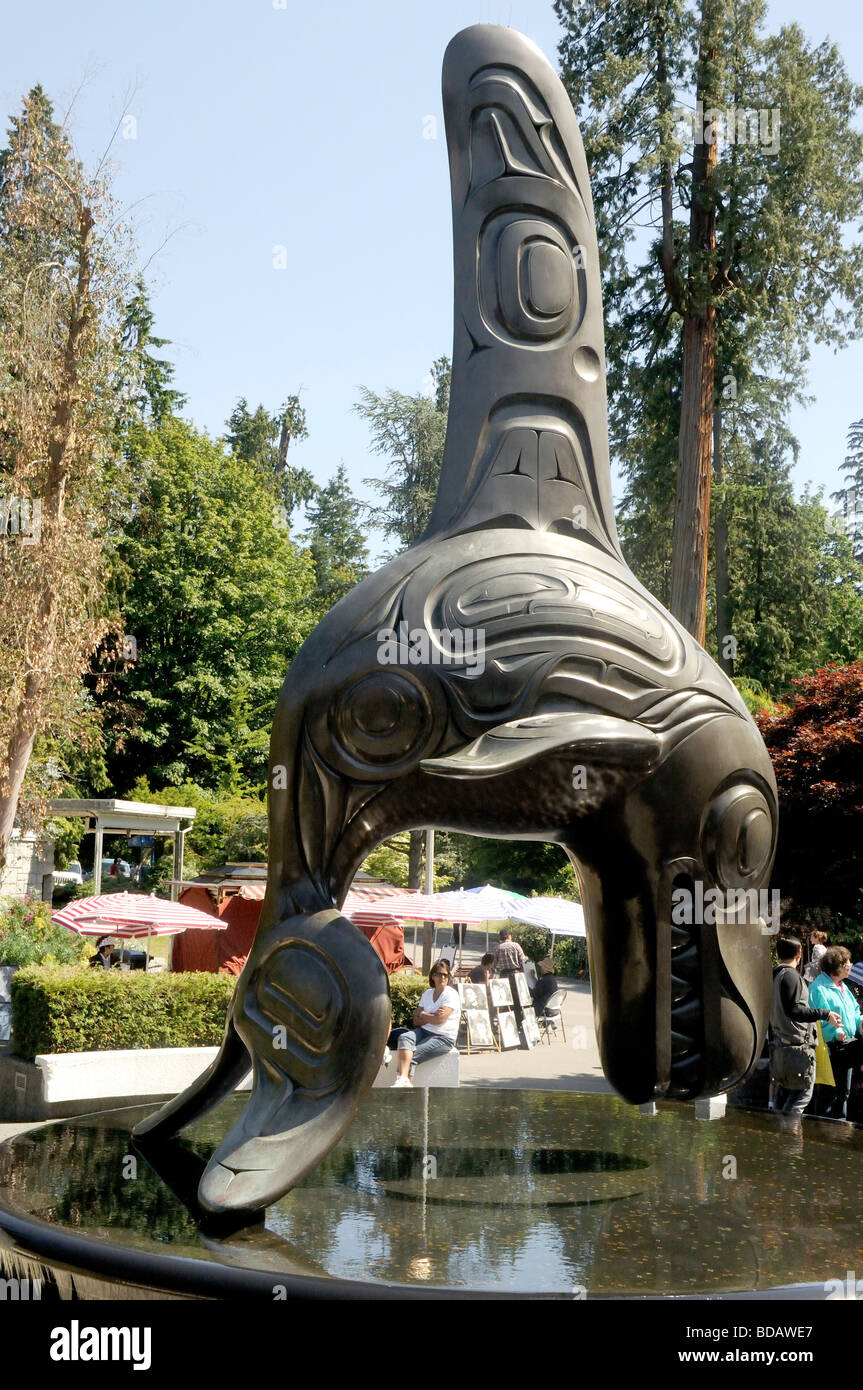 The Orca Statue outside the Vancouver Aquarium in Stanley Park ...