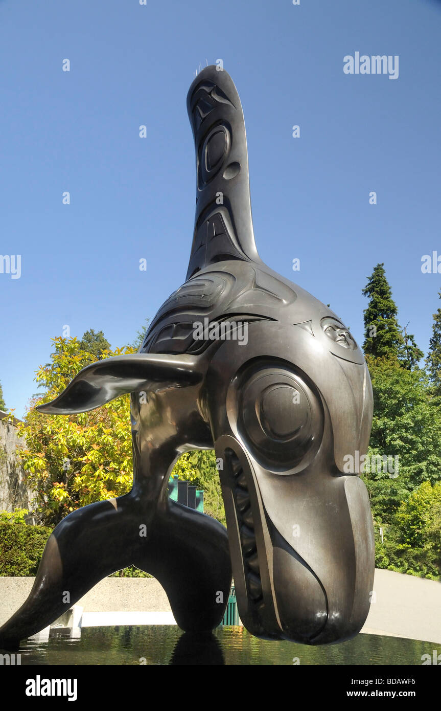 The Orca Statue outside the Vancouver Aquarium in Stanley Park ...