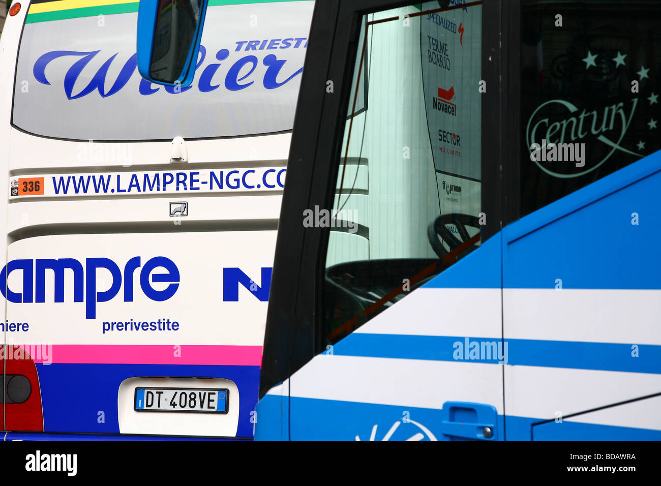 Tour de France 2009,stage 14 - Colmar Besançon 199 km (18 july) bus of ...