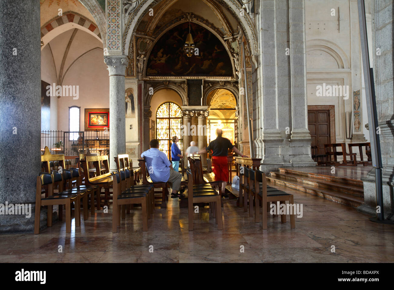Gothic Nave of Santa Maria delle Grazie (our lady of grace) church, Milan, Italy Stock Photo - Alamy