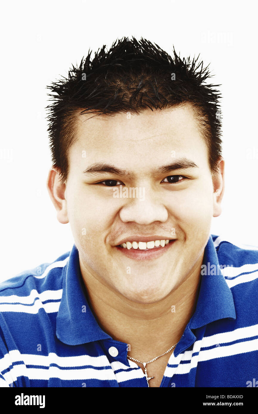 Portrait of a young man smiling Stock Photo - Alamy