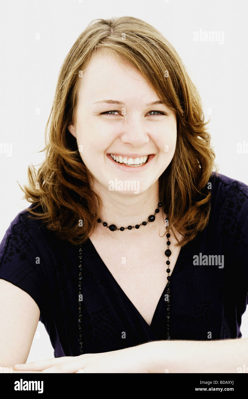 Portrait happy young lady in hi-res stock photography and images - Alamy