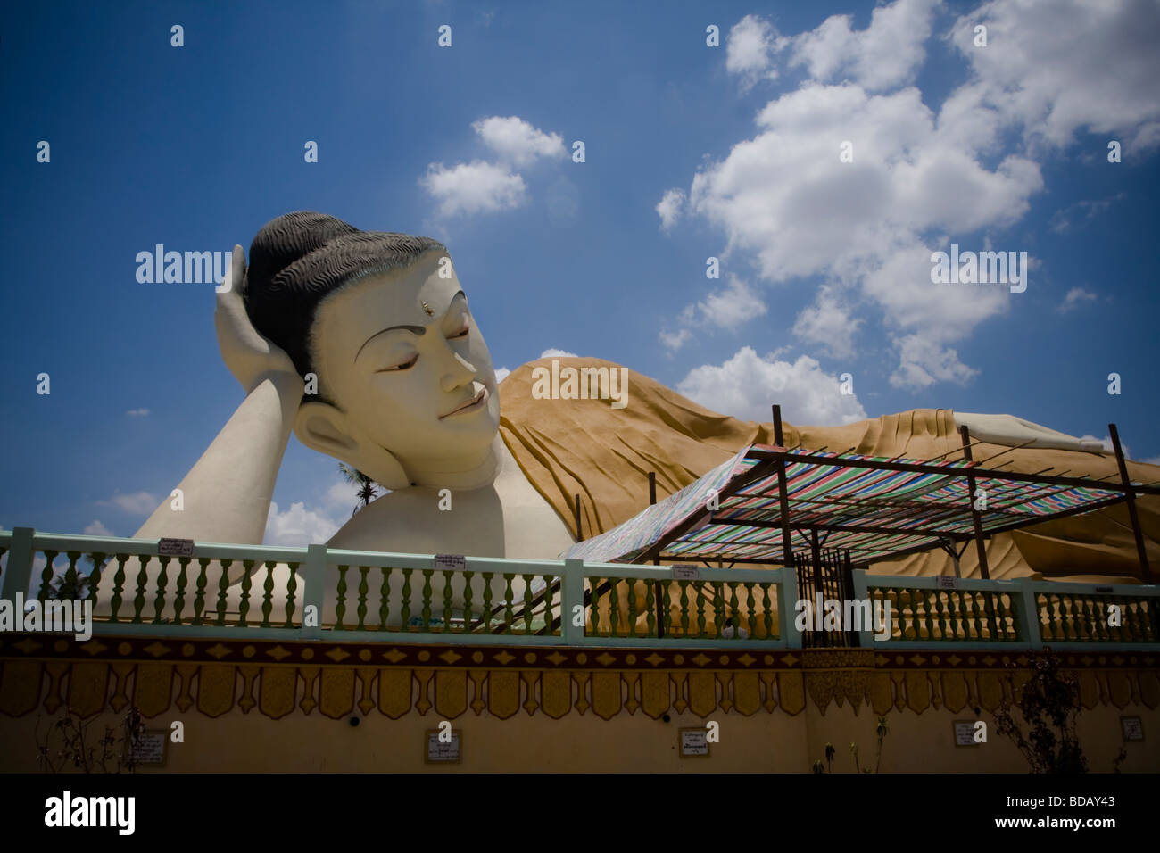 Reclining Buddha statue in Myanmar, Asia Stock Photo - Alamy