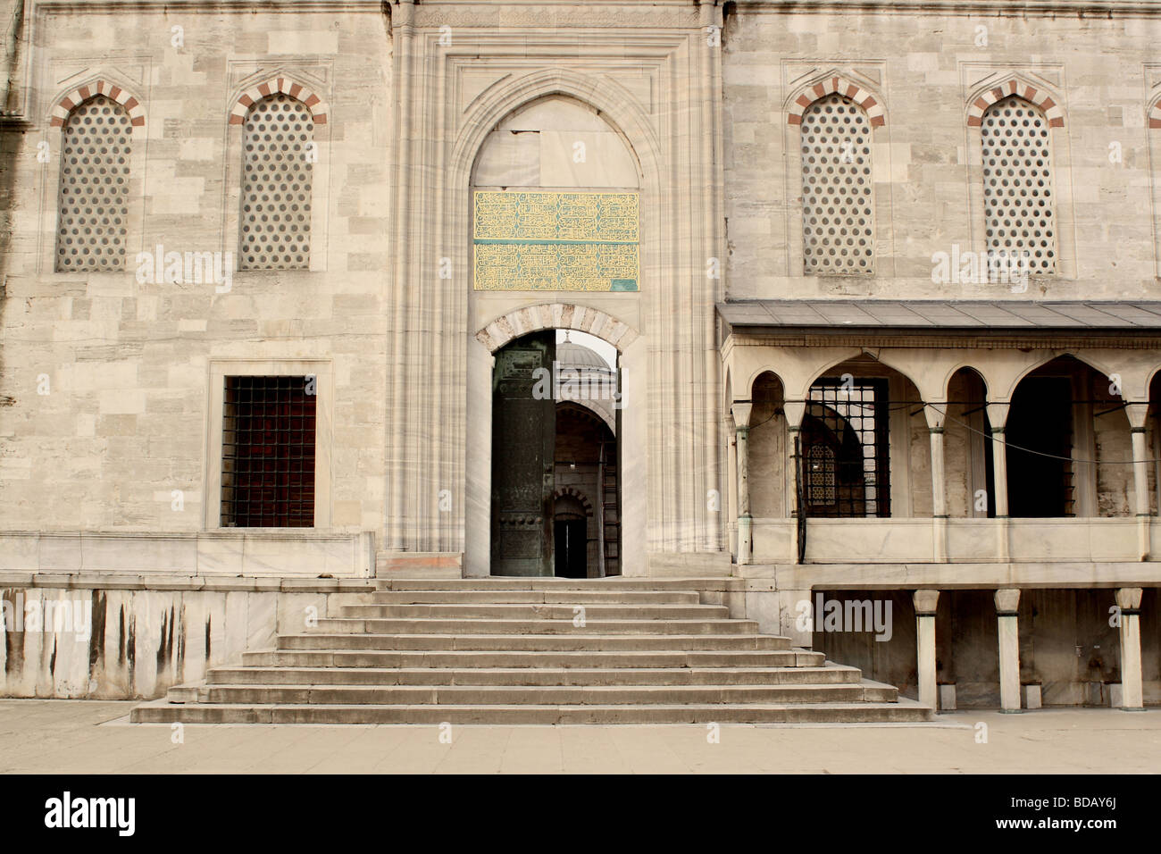 Entrance to the Blue Mosque in Istanbul Stock Photo - Alamy