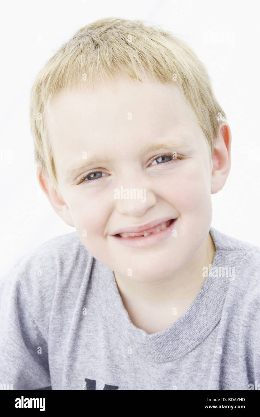 Portrait of a boy smiling Stock Photo - Alamy