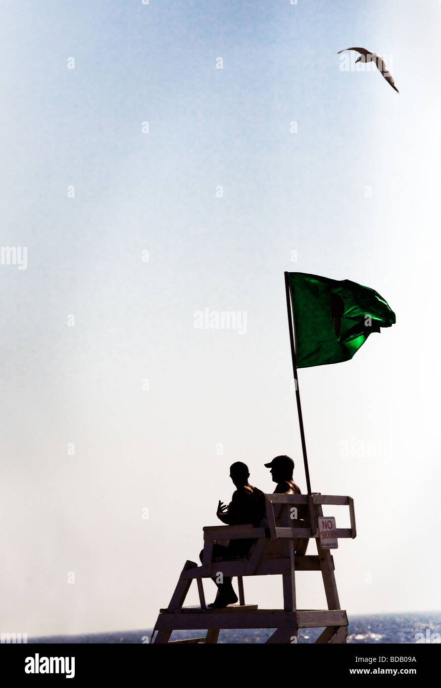 Lifeguards flag beach hi-res stock photography and images - Alamy
