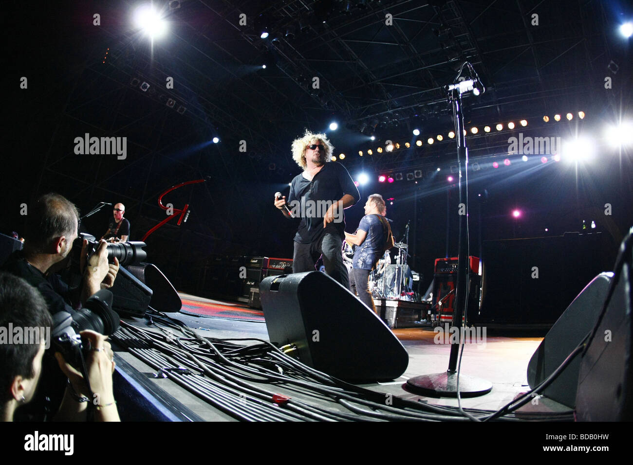 Joe satriani and sammy hagar of van halen hi-res stock photography and ...