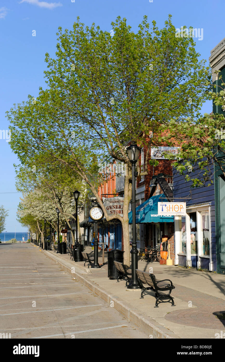 Lexington Michigan tourist destination downtown area Stock Photo - Alamy