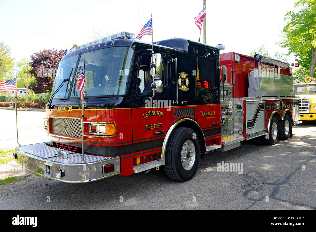 yellow firetruck fire truck engine emergency vehicle firefighter ...