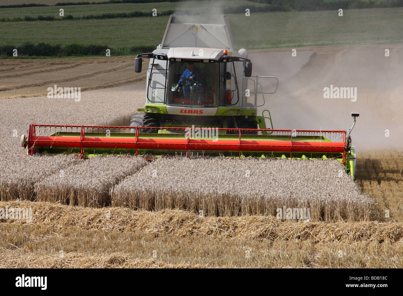 A Claas combine harvester on a U.K. farm Stock Photo - Alamy