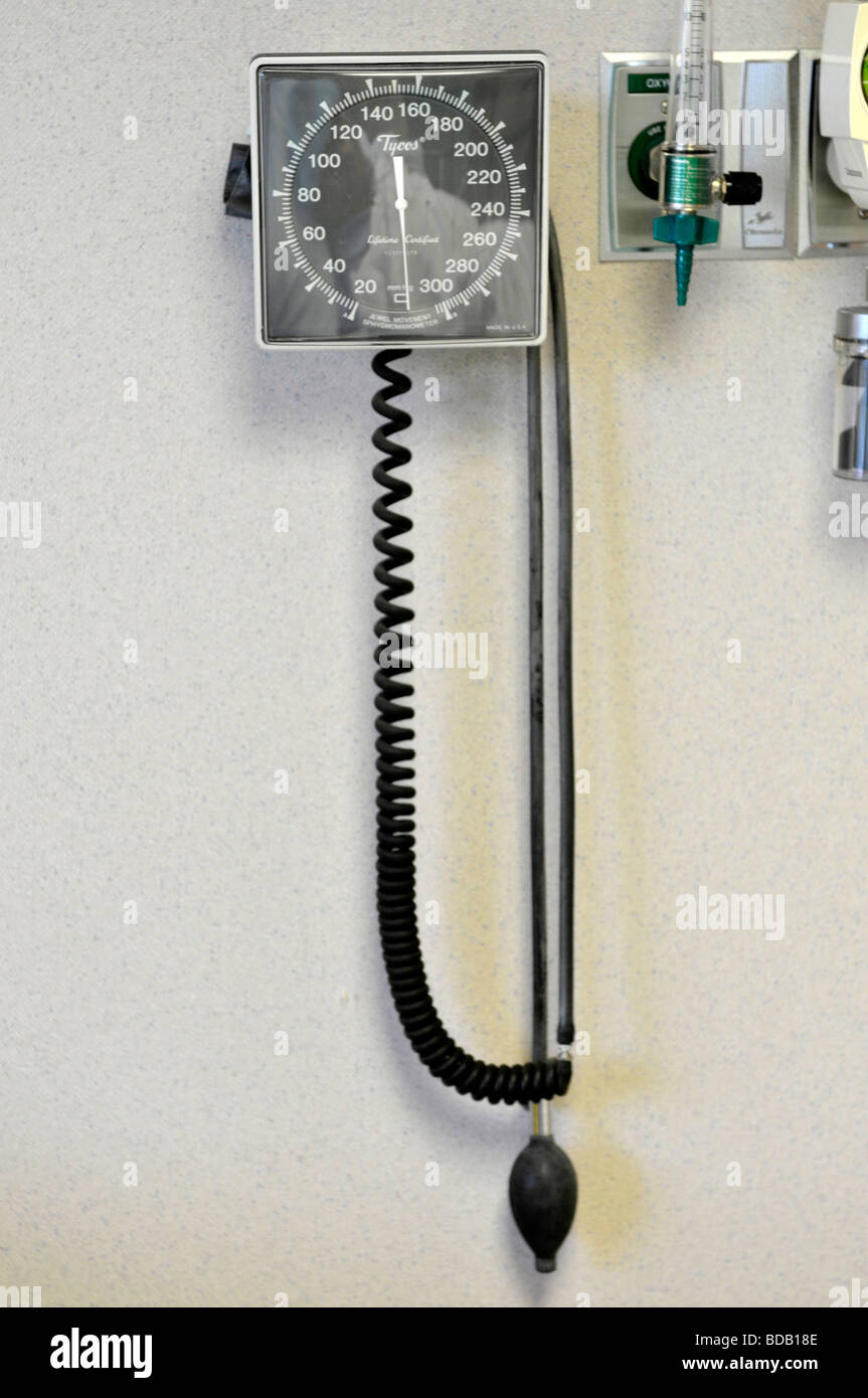 Measure blood pressure measurement medical bedside hi-res stock ...