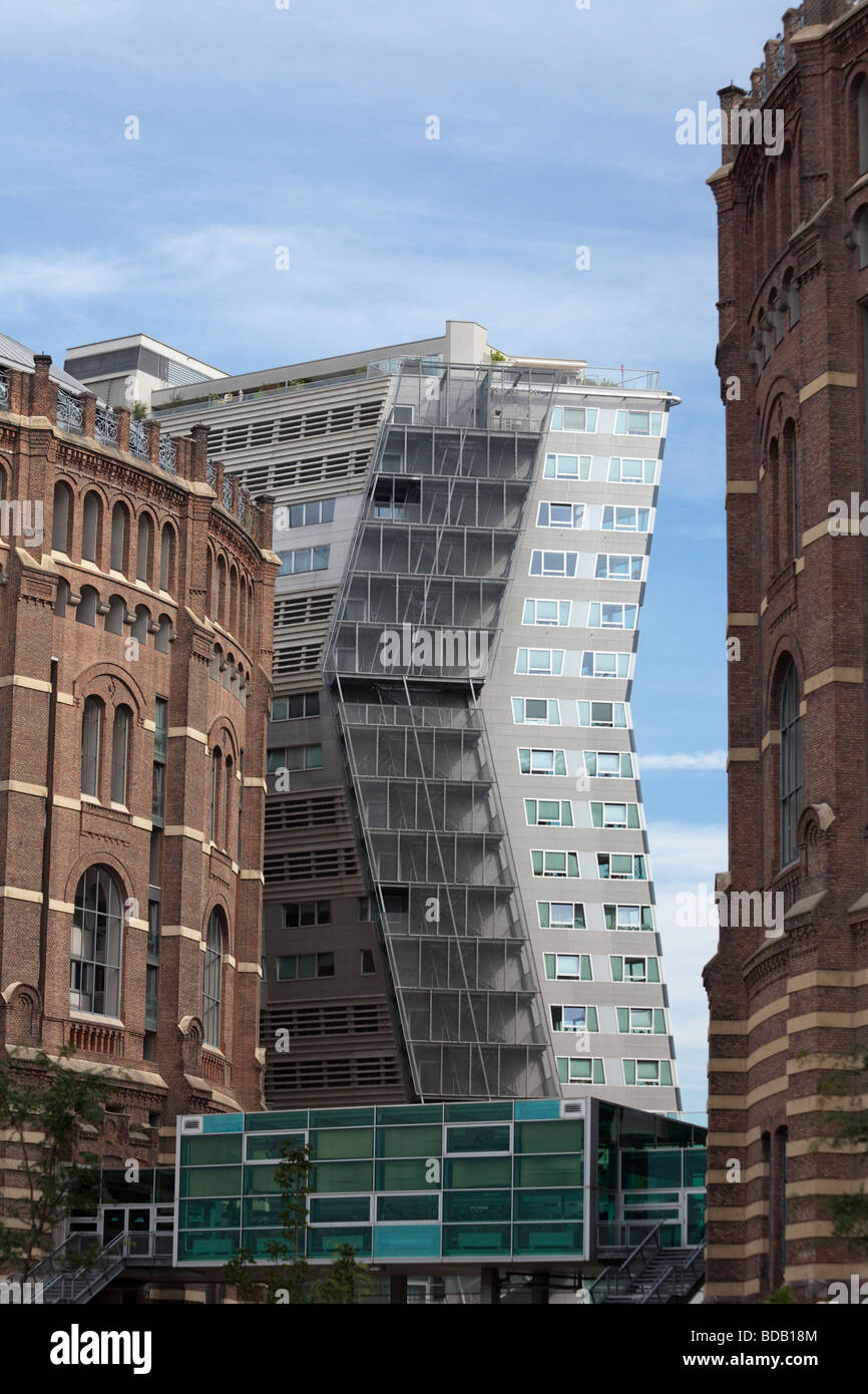 Gasometer B, Gasometer City, Simmering, Vienna, Austria Stock Photo - Alamy