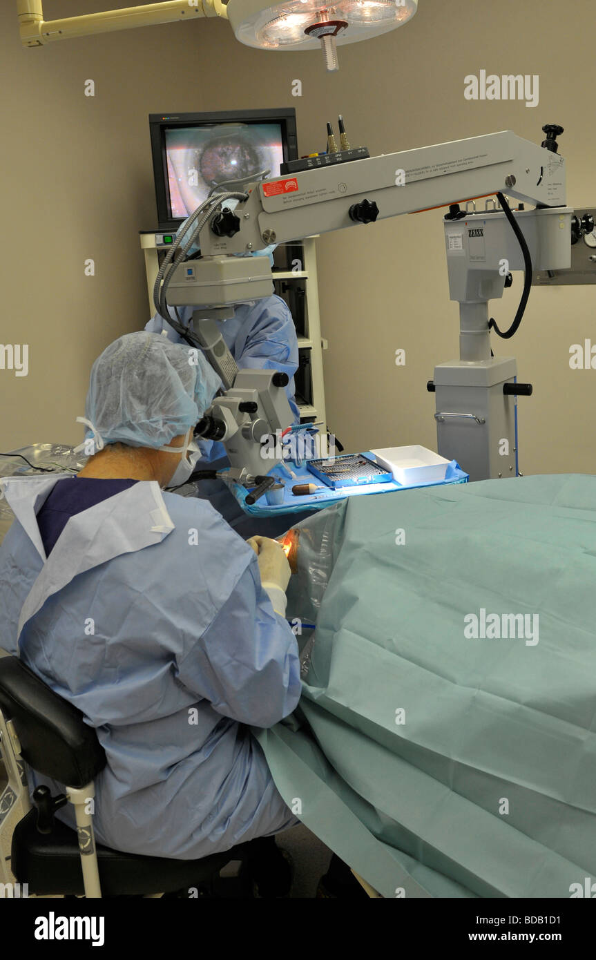 Preparation for Vision correction Cataract eye operation with a ...
