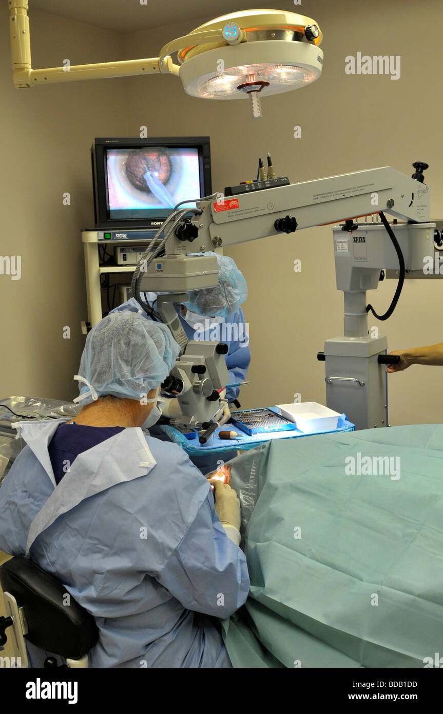 Preparation for Vision correction Cataract eye operation with a ...