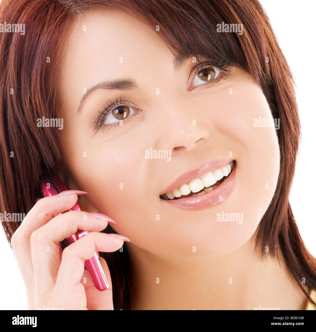 picture of happy woman with cell phone Stock Photo - Alamy