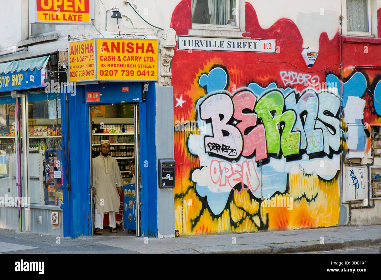 Graffiti East End E1 London United Kingdom Stock Photo - Alamy