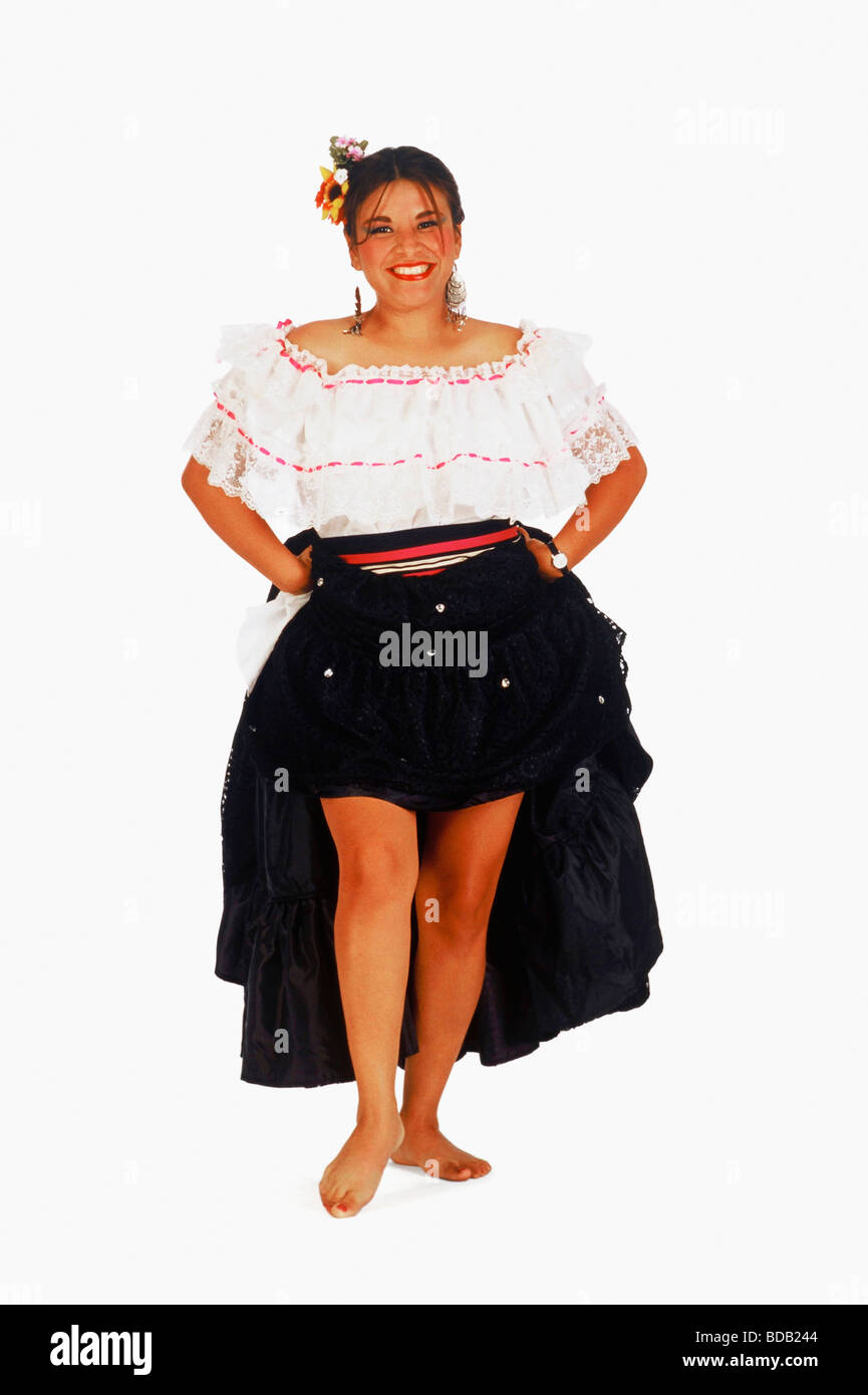 Portrait of a mid adult woman performing folk dance Stock Photo - Alamy