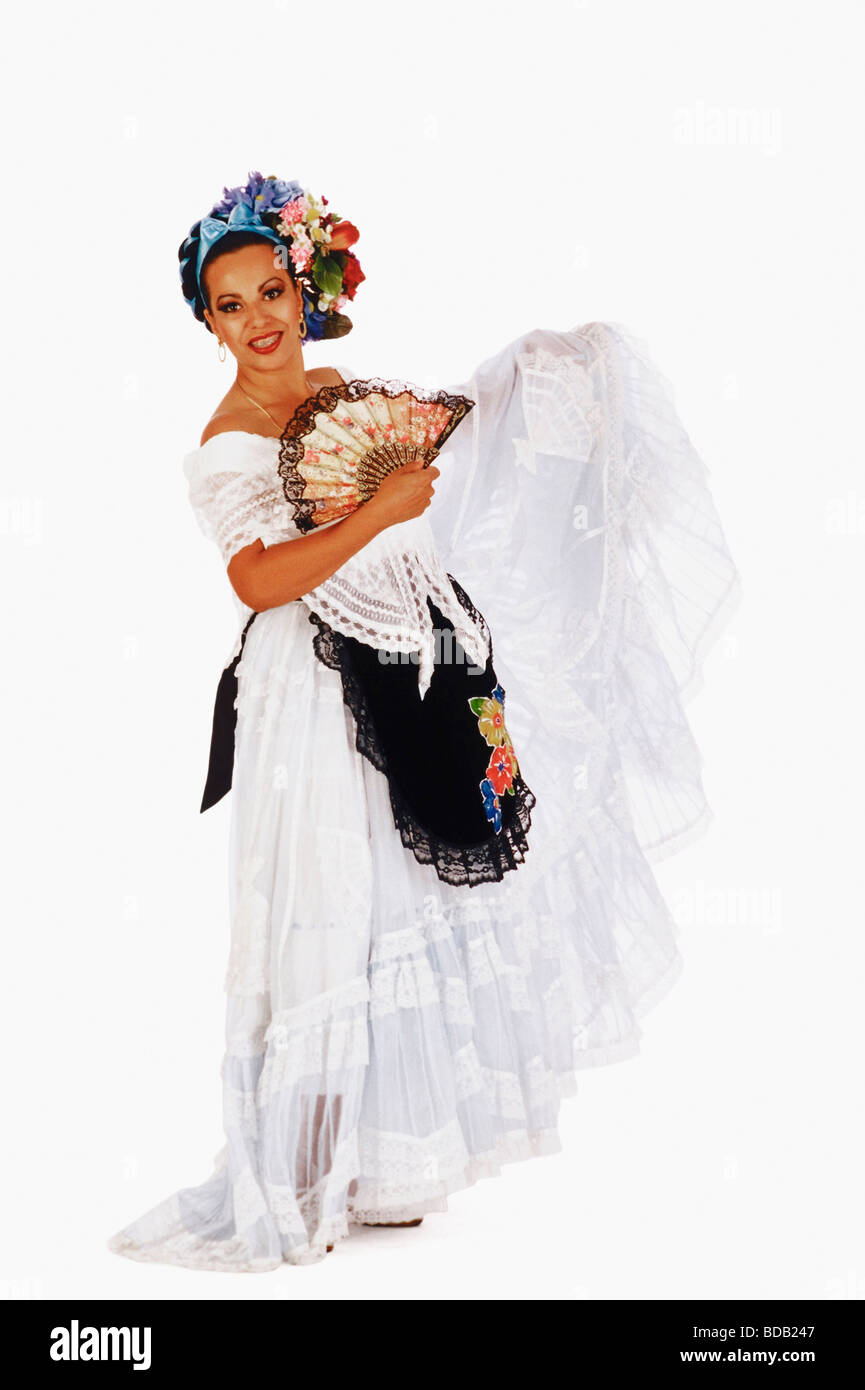 Portrait of a lady with a fan hi-res stock photography and images - Alamy