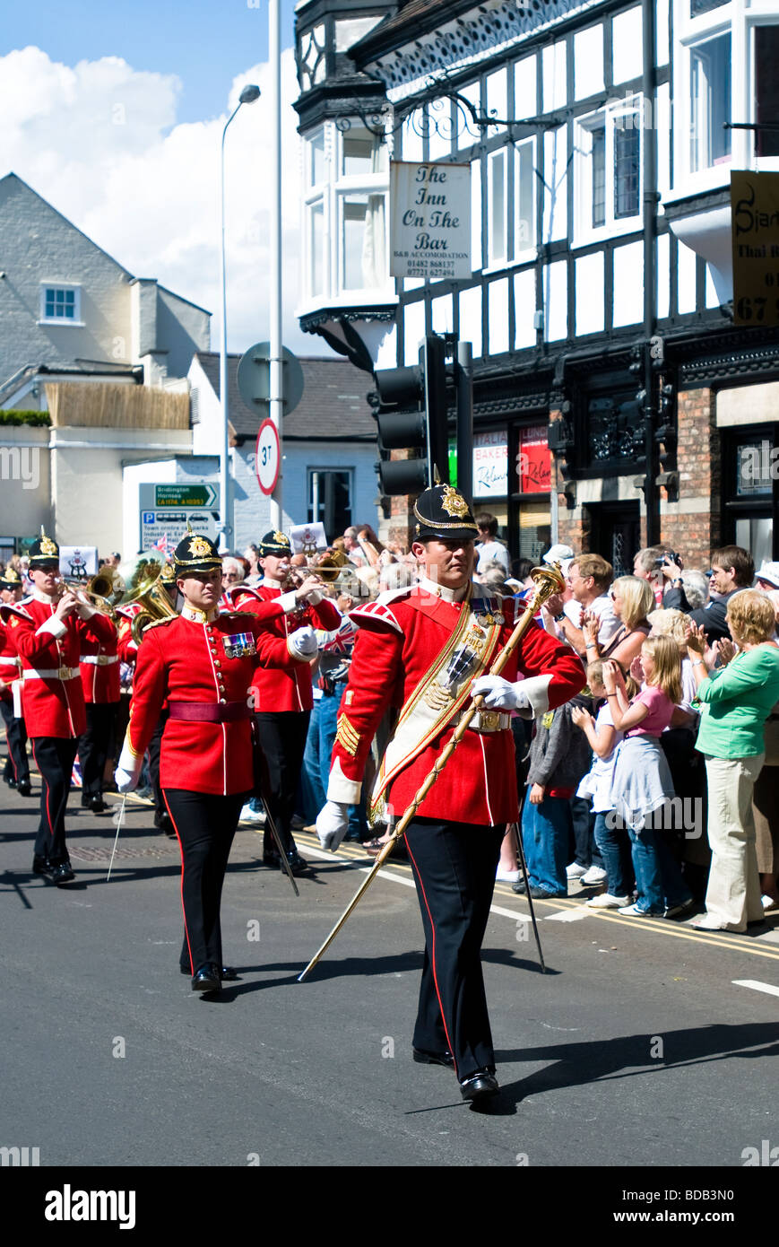 Members of the 1st Battalion The Yorkshire Regiment Band of the King's ...