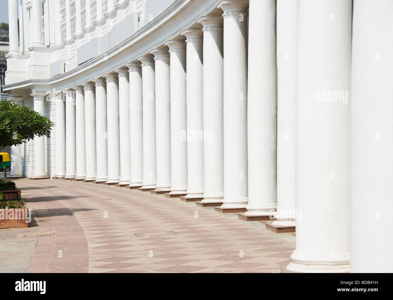 Colonnade of a building, New Delhi, India Stock Photo - Alamy