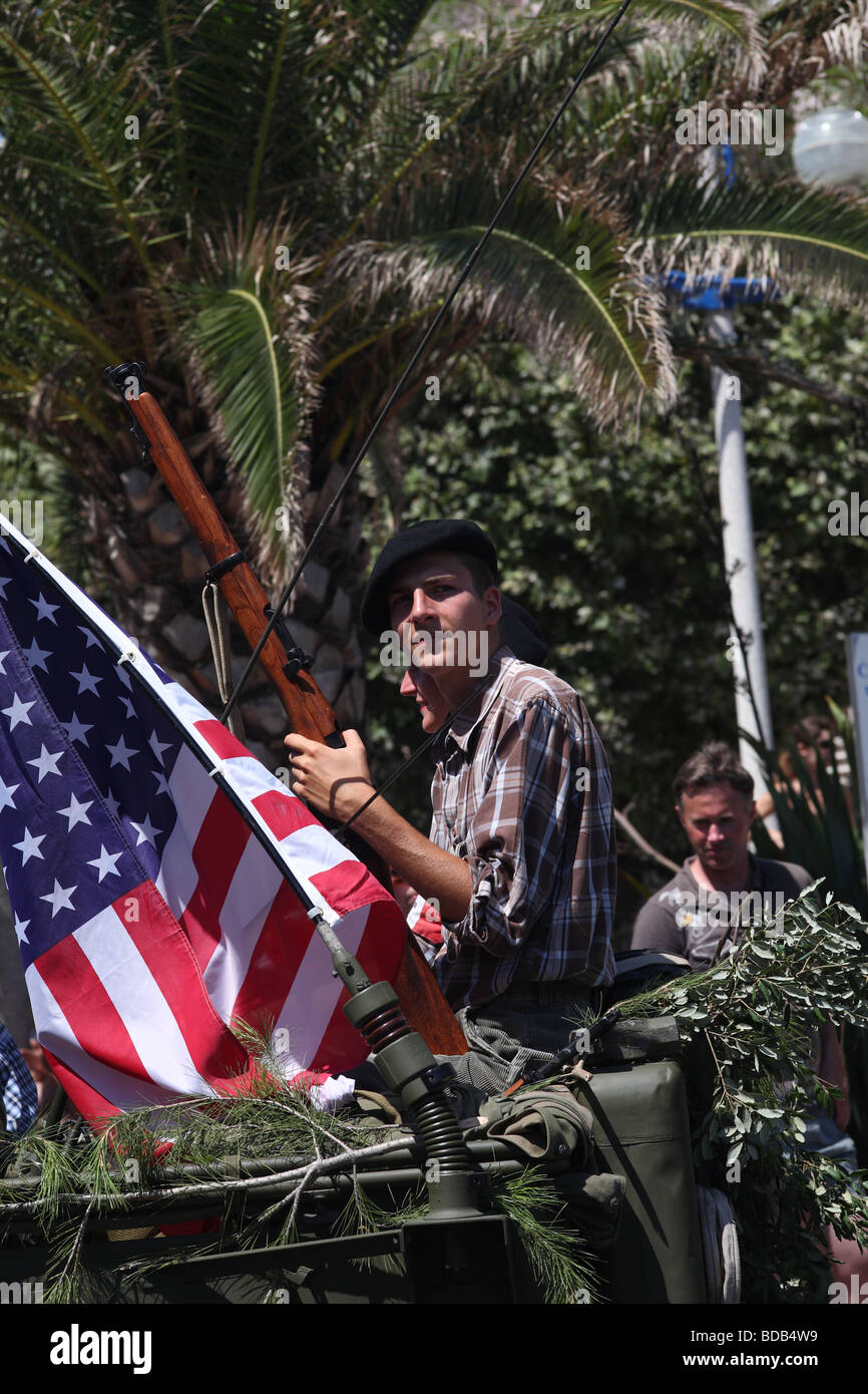 rememberance parade for the allied landings at Cavalaire 15th august ...