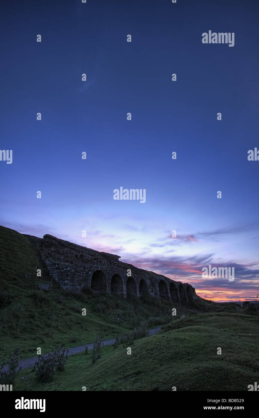 Portrait sunset photograph of the iron works at Chimney Bank, Rosedale ...