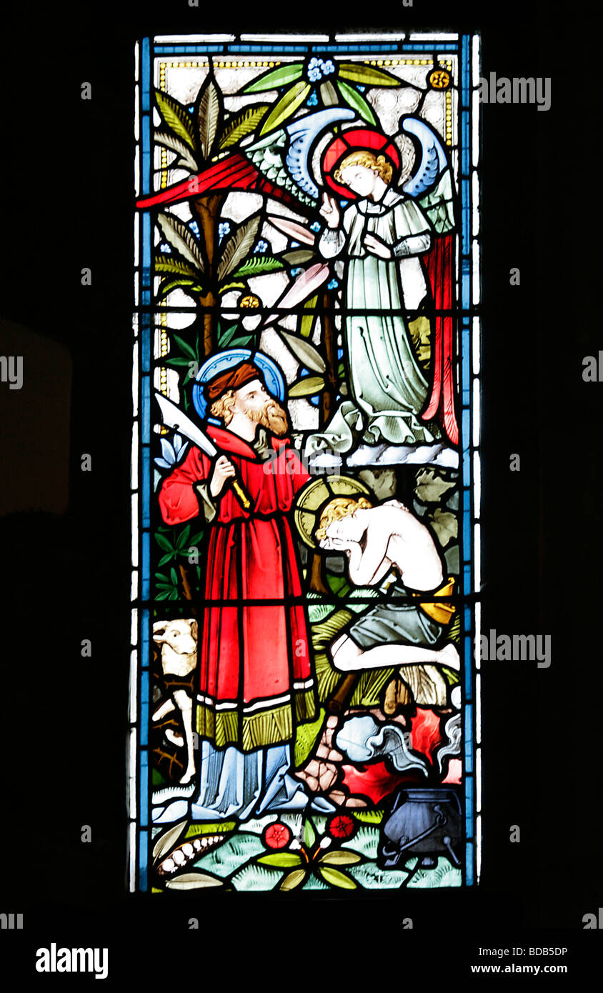 Stained Glass Window by Bell & Almond depicting Genesis 22 9 Abraham ...