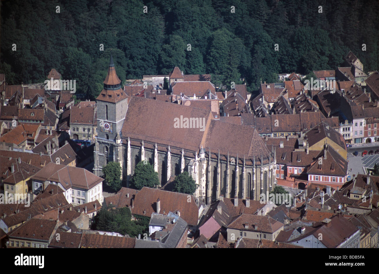 Aerial View of the Gothic Black Church (1383-1477) and Rooftops of ...