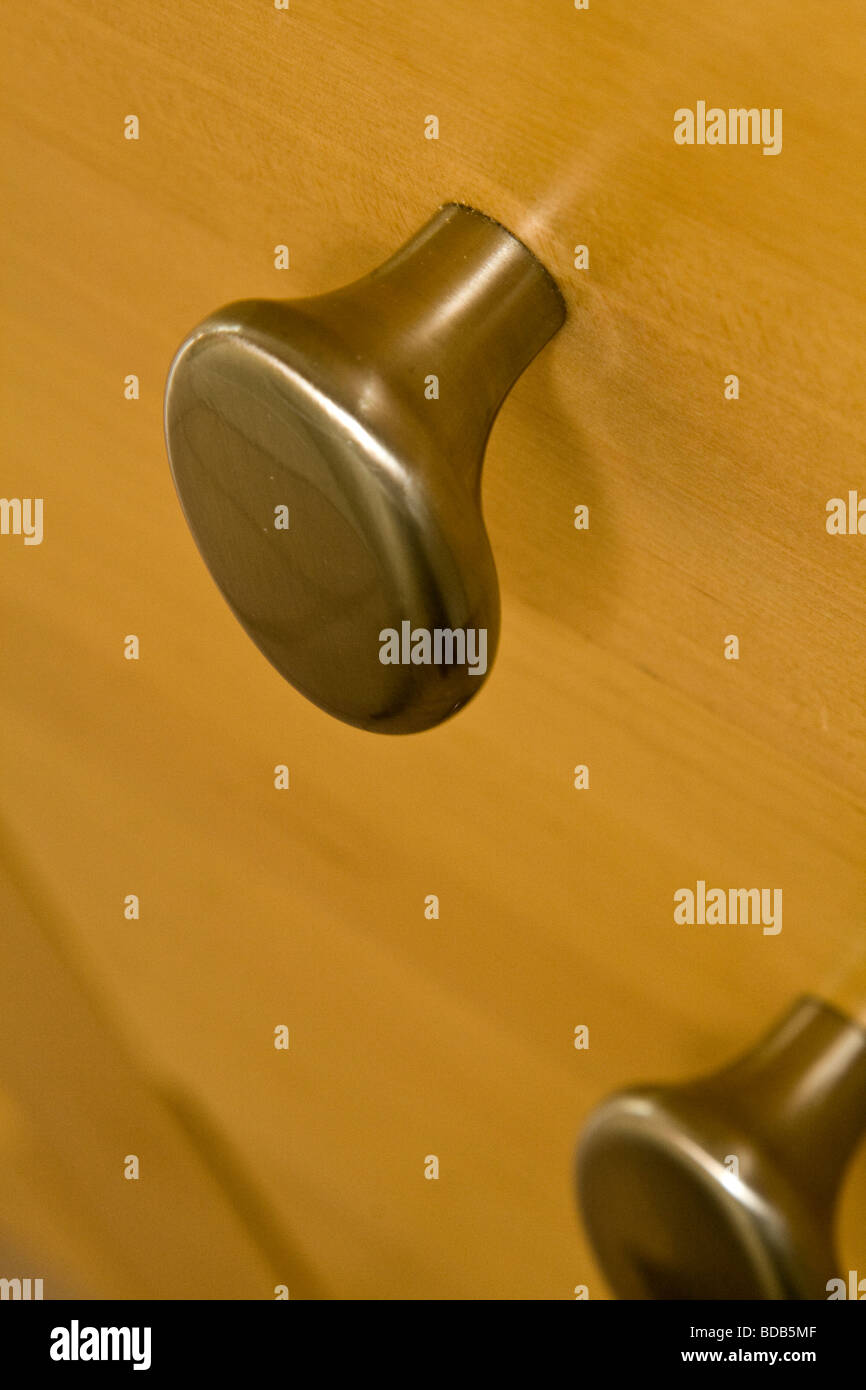 chest of draws with silver handles Stock Photo - Alamy