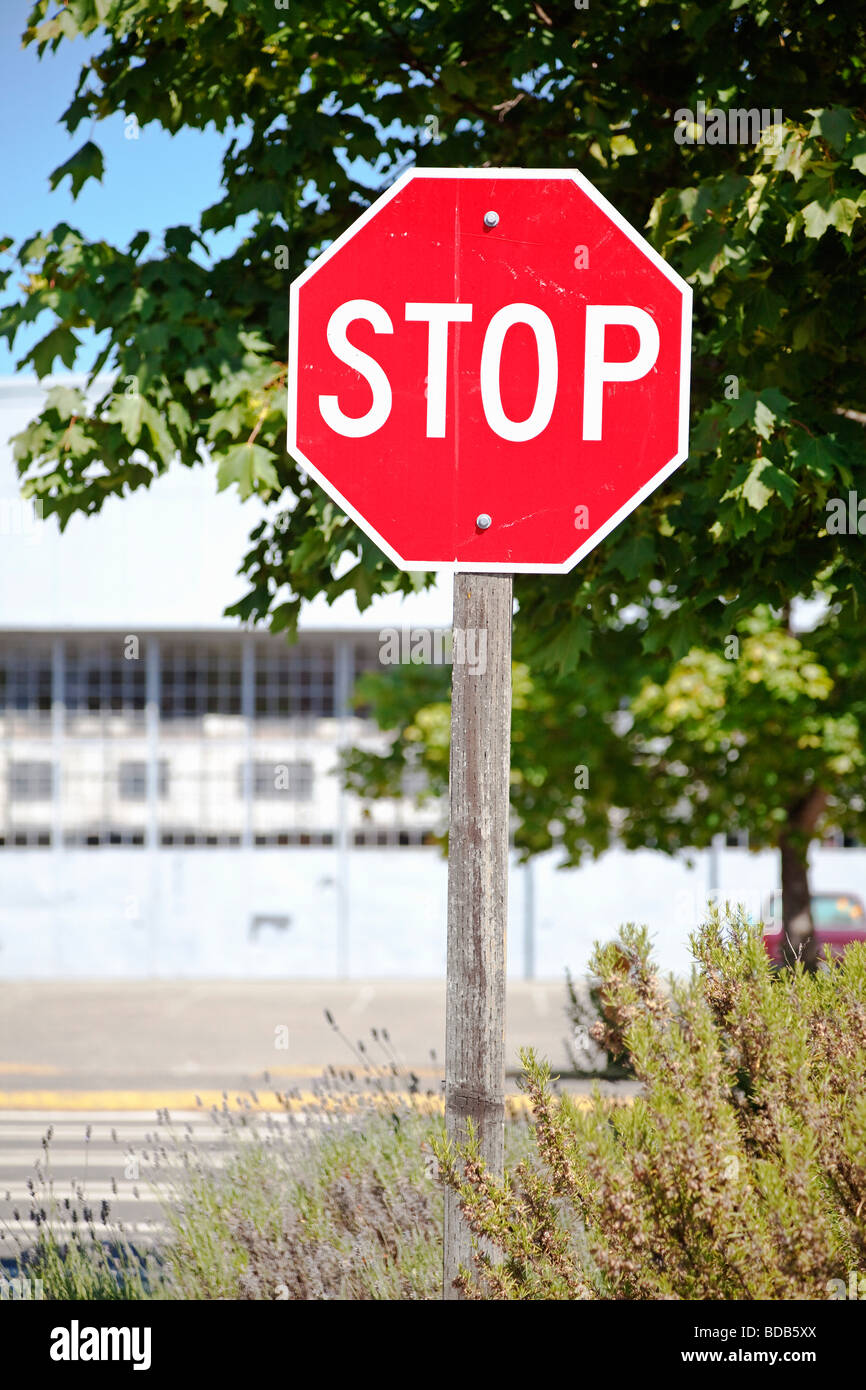 Stop sign at intersection hi-res stock photography and images - Alamy