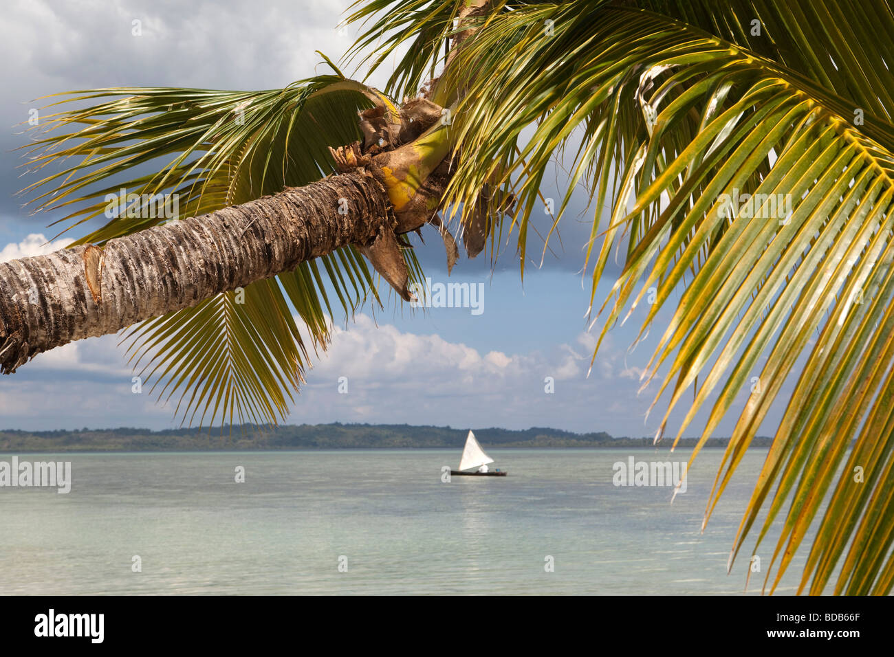 Indonesia Sulawesi Wakatobi National Park Hoga Island fishermans boat ...