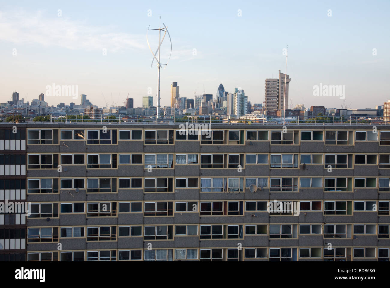 view of council block residential from rooftop on new kent road with ...