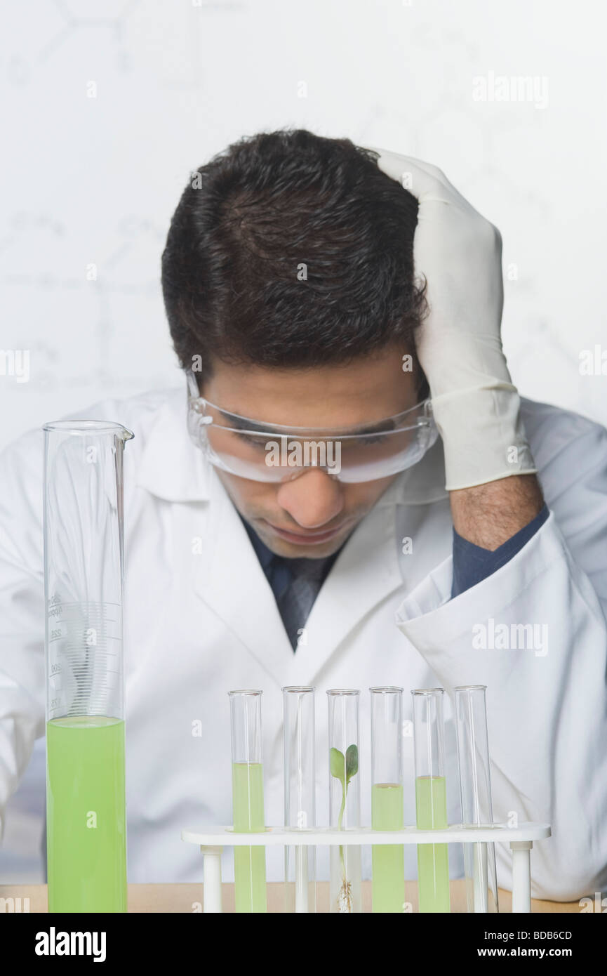 Scientist experimenting in a laboratory Stock Photo - Alamy