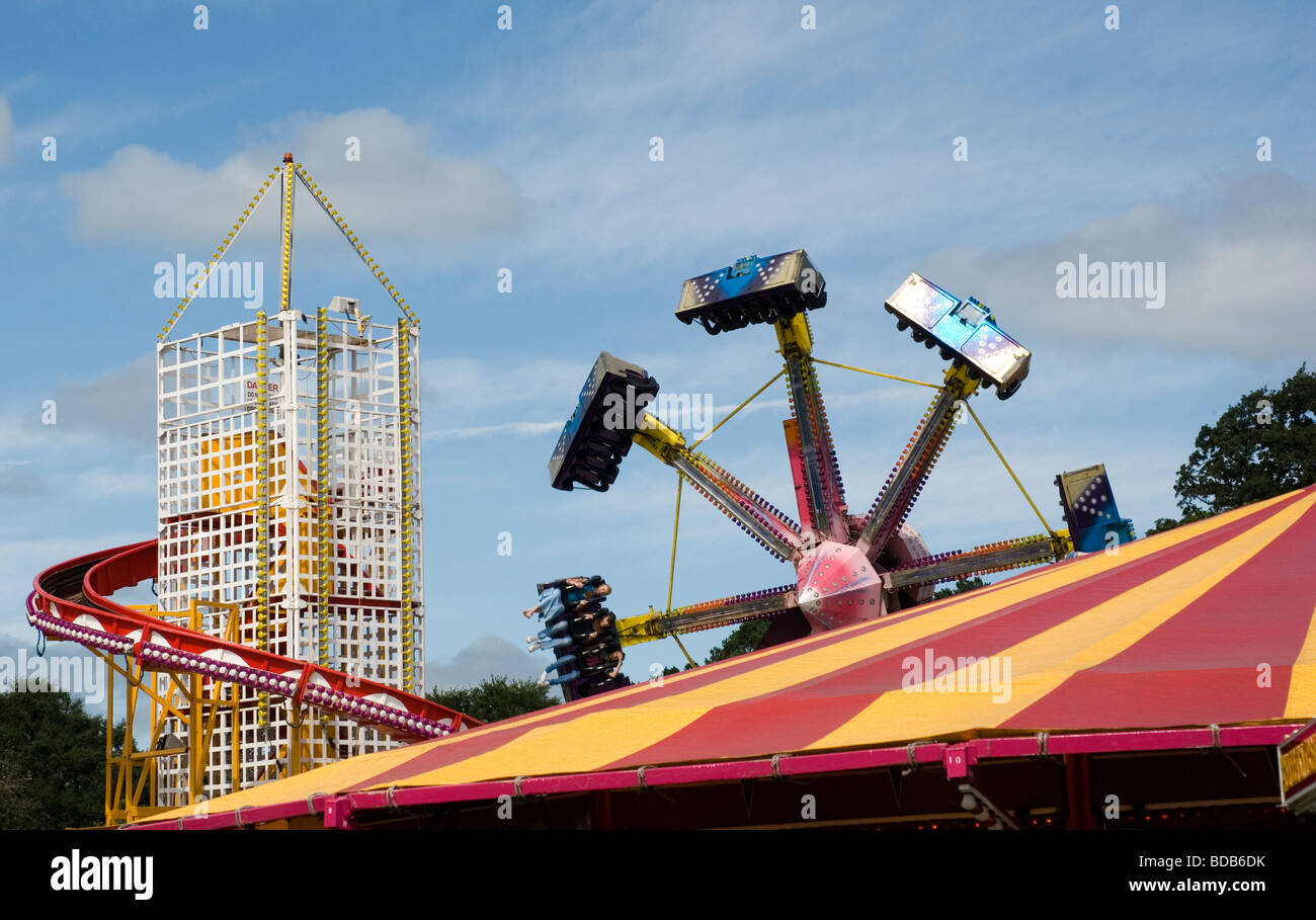 All the fun of the fair,A traditional English Fun Fair with awnings ...