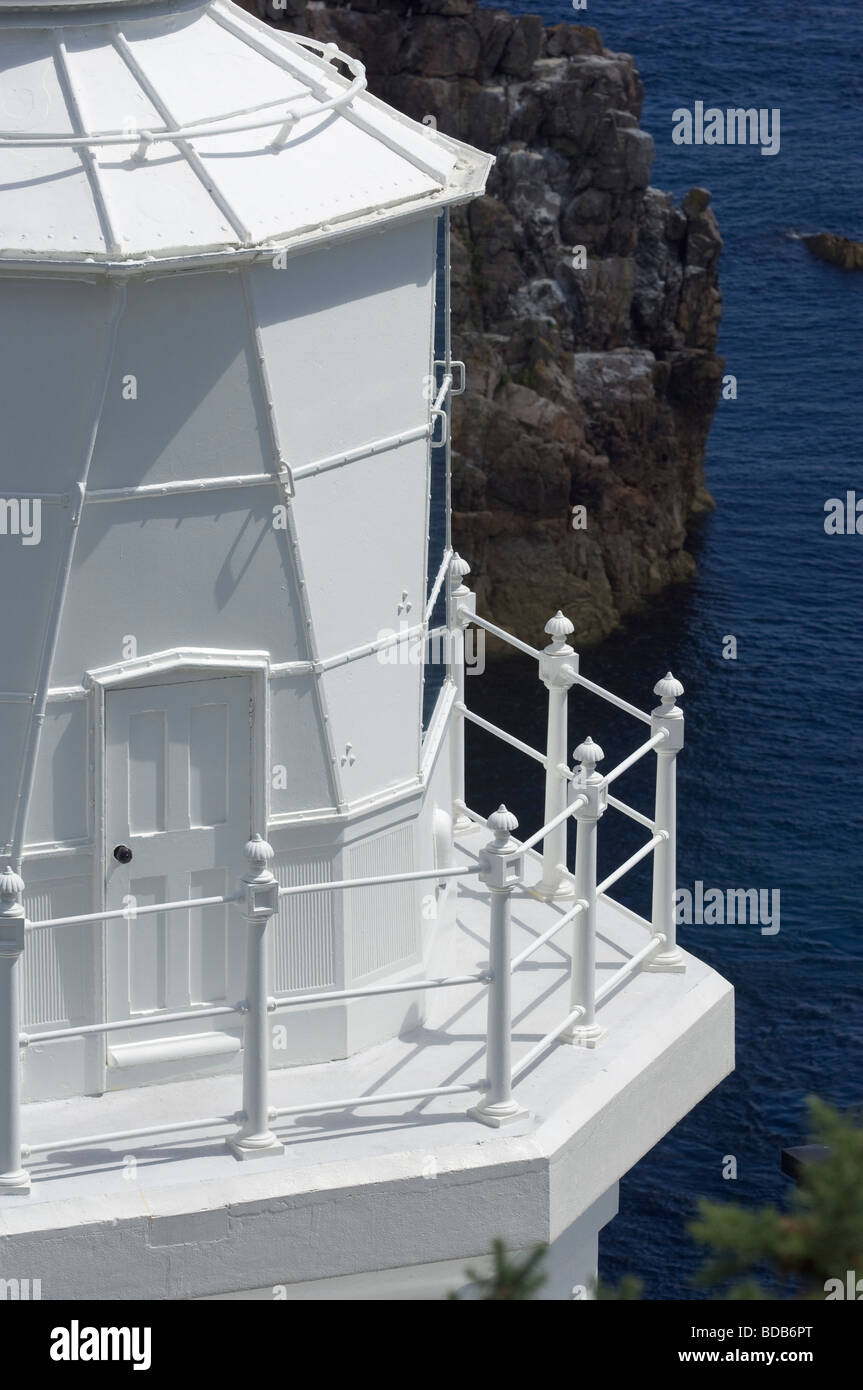 White lighthouse at Point Robert, Island of Sark, Channel Islands Stock ...