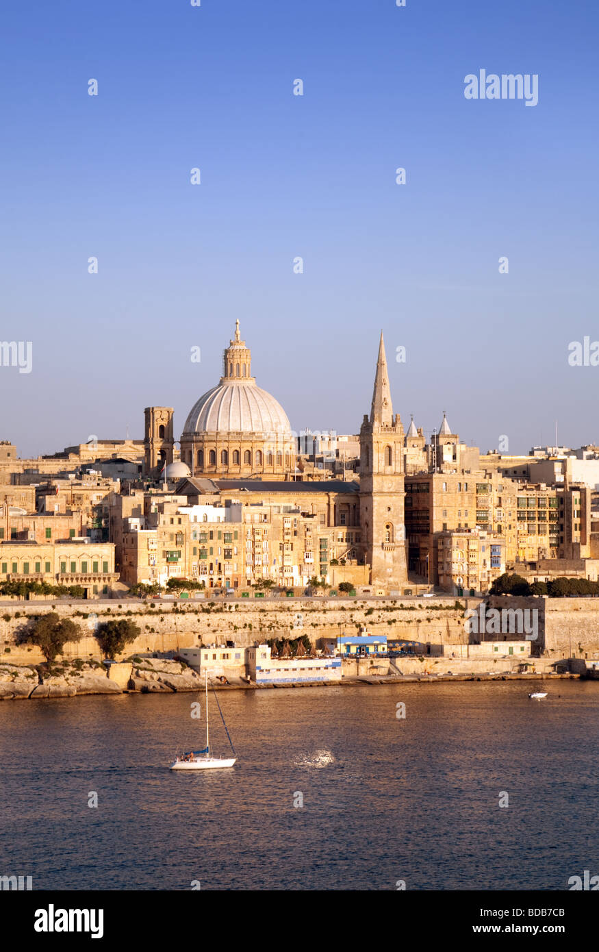 A view of the Valletta skyline from Sliema, Malta Stock Photo - Alamy