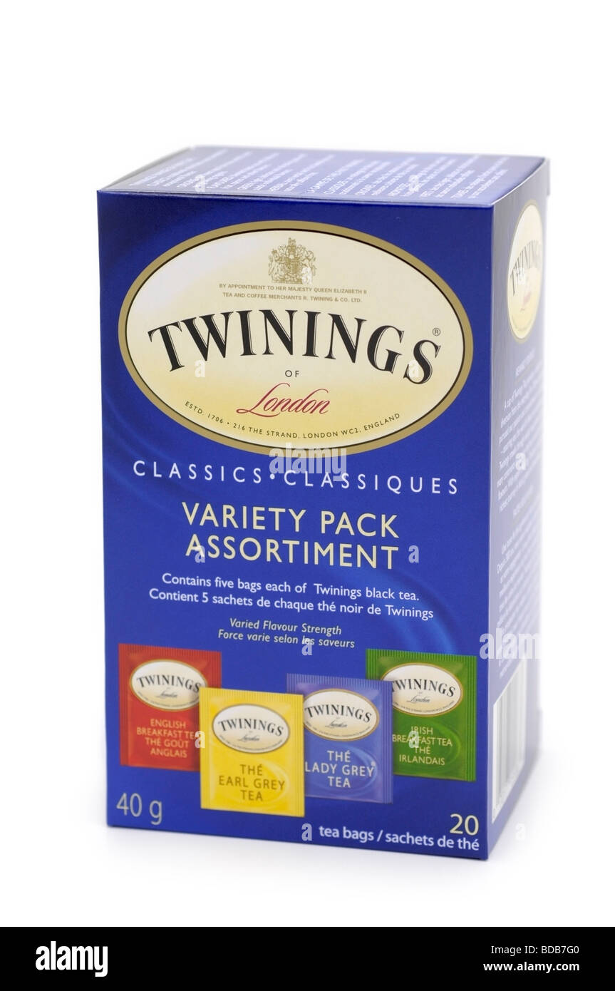 Box of Assorted Teas Stock Photo - Alamy