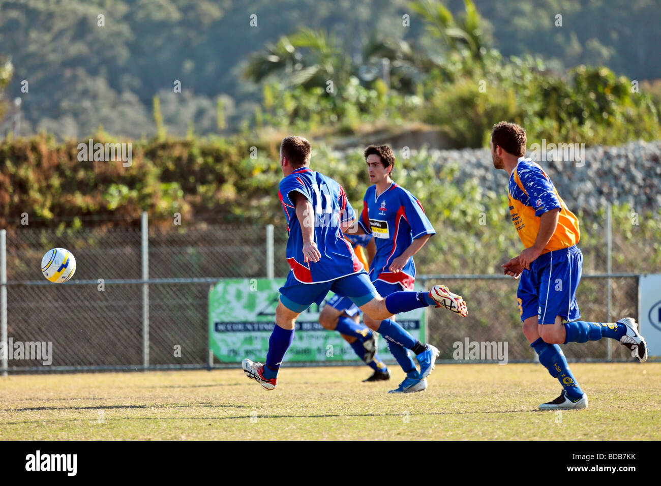 Playing football match ball hi-res stock photography and images - Alamy