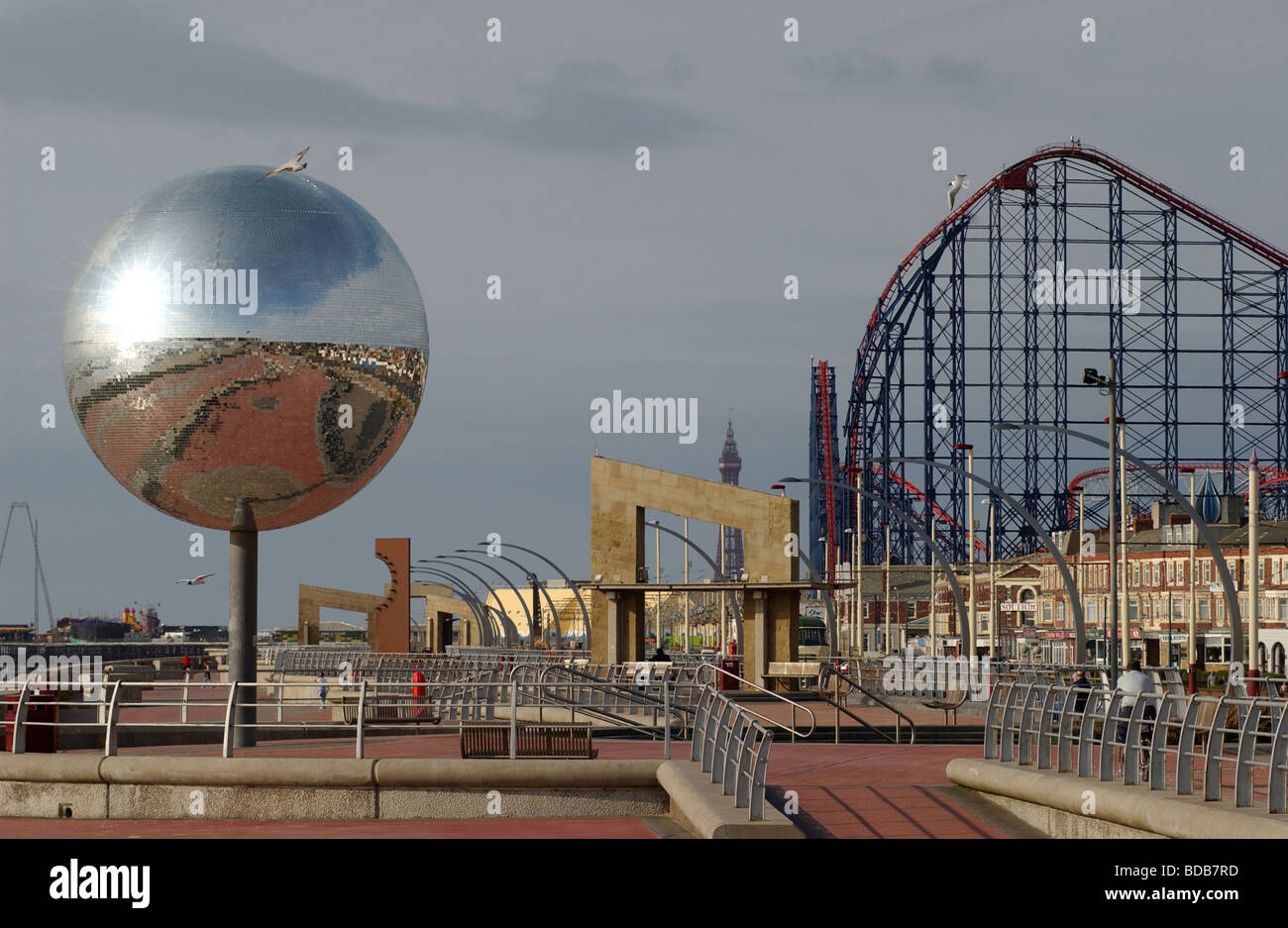 The redeveloped promenade of Blackpool's South Beach area including the ...