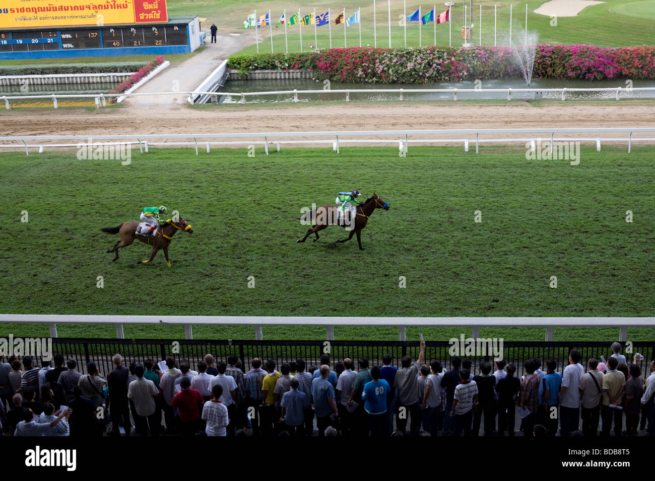 Horse racing at Ratchatrinnamai-samakom Horse Racing Stadium,bangkok ...