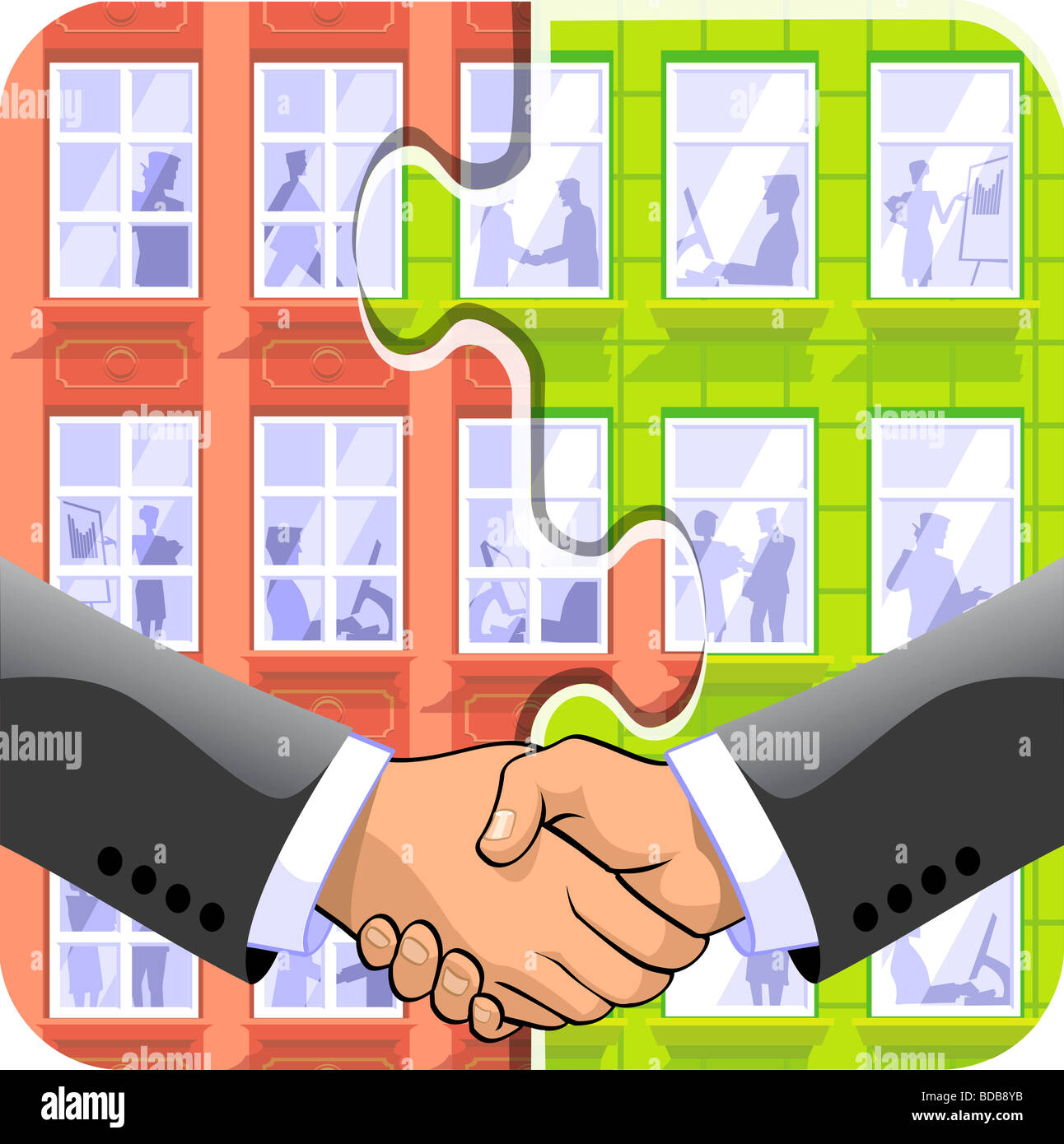 Two businessmen shaking hands Stock Photo - Alamy