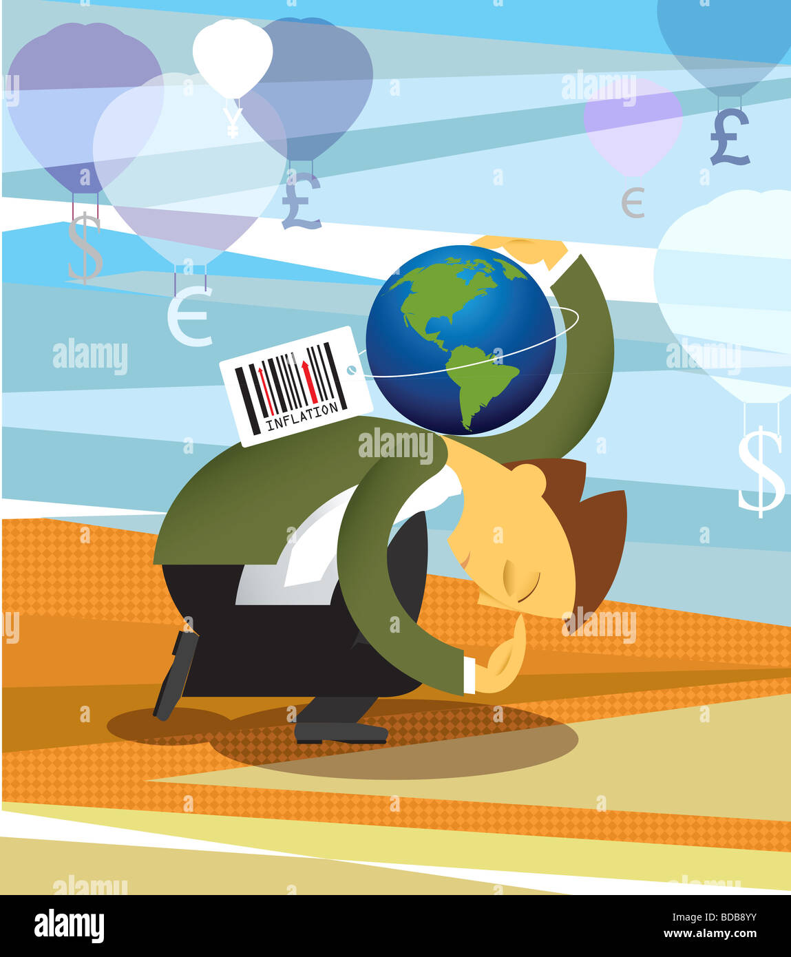Conceptual image representing inflation in economy Stock Photo - Alamy